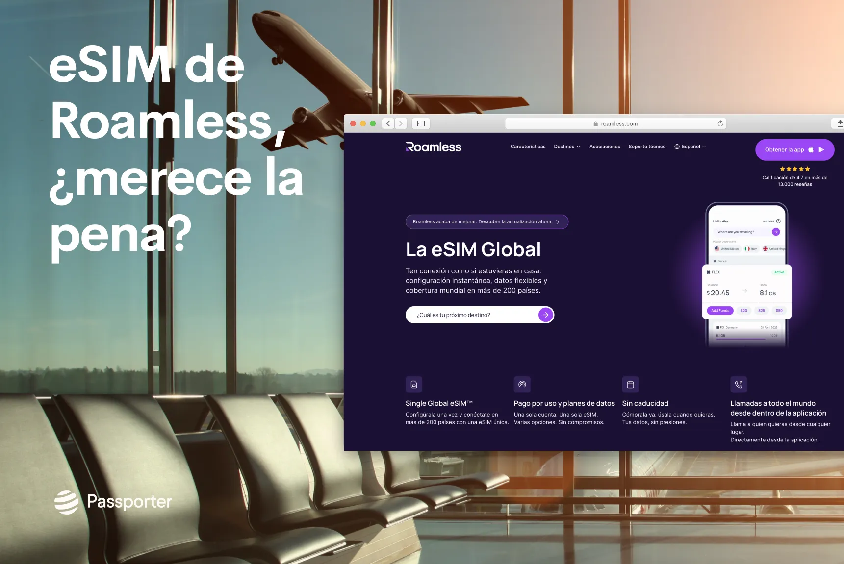 eSIM de Roamless: análisis, opiniones reales y la mejor alternativa